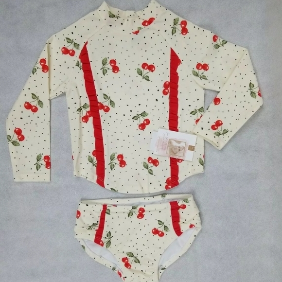 Jessica Simpson | Swim | Upf 5 Jessica Simpson Cherry Swimsuit Rash ...